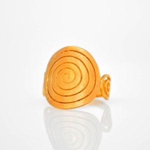 Greek Jewelry Ring, Swirl Symbol Ring, Silver Signet Ring, Spiral Ring ...