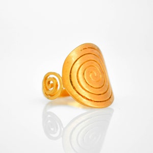 Greek Jewelry Ring, Swirl Symbol Ring, Silver Signet Ring, Spiral Ring ...