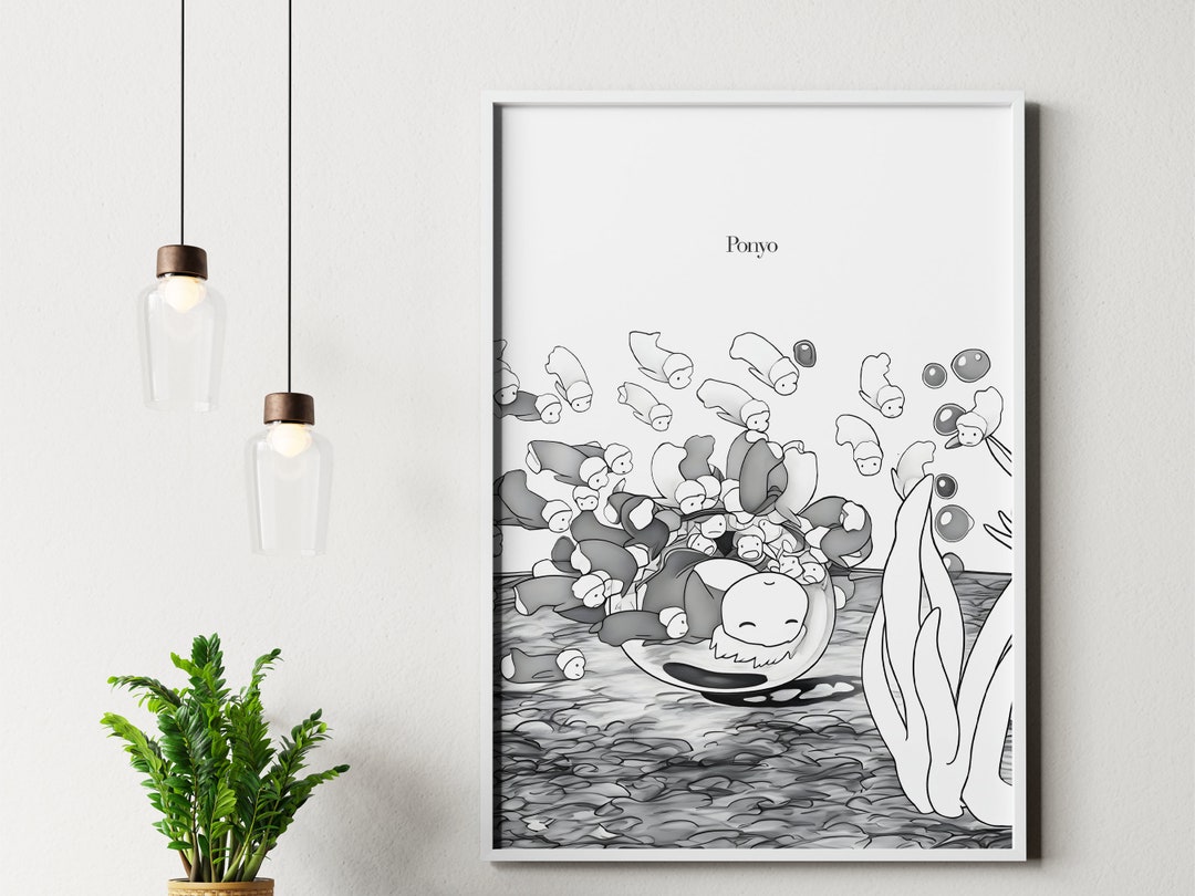 Ponyo - Studio Ghibli - Movie Poster Print, Film Fan, Geek, for Him ...