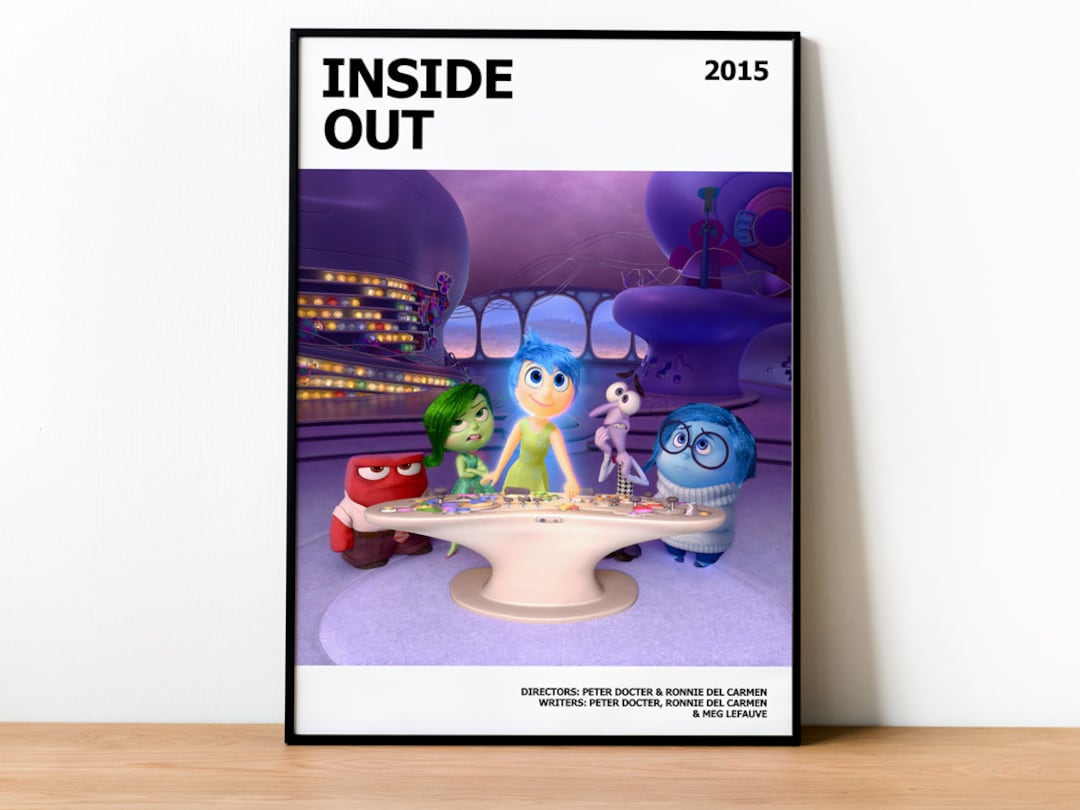 Inside Out - Pixar - Movie Poster Print, Film Fan, Geek, for Him, for ...