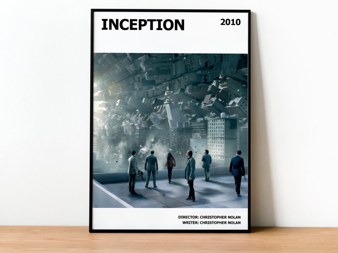 Inception Christopher Nolan Movie Poster Print, Film Fan, Geek, for Him ...