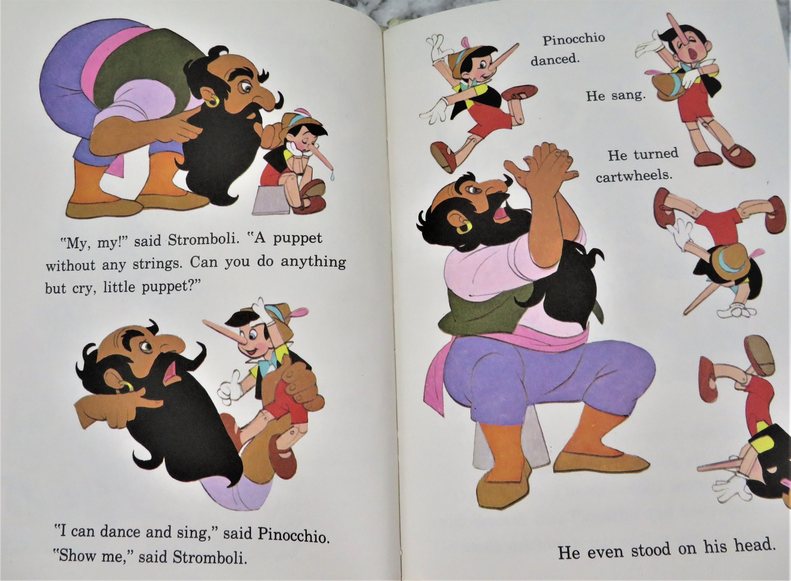 PINOCCIO and His Puppet Show Adventure C1973 Hardcover Children Book by ...