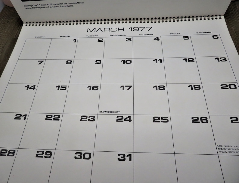 1977 Railroads of America Calendar Don Ball Jr. Stein and Day ...