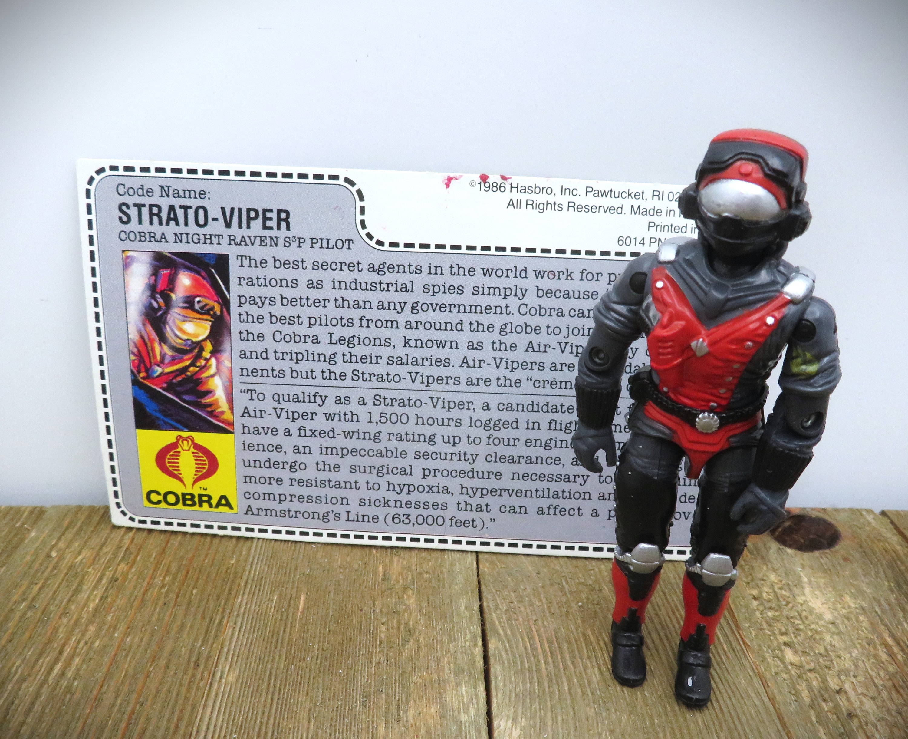 1986 GI Joe Strato-viper Cobra Night Raven Pilot Hasbro - Etsy