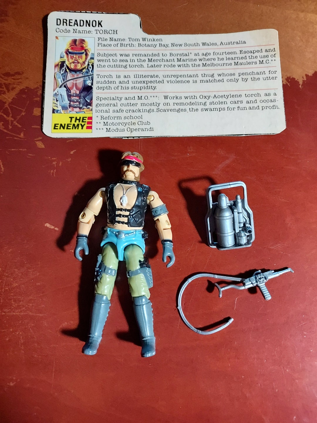 GI Joe 1980's Dreadnok Code Name Torch 100% Complete With File Card - Etsy