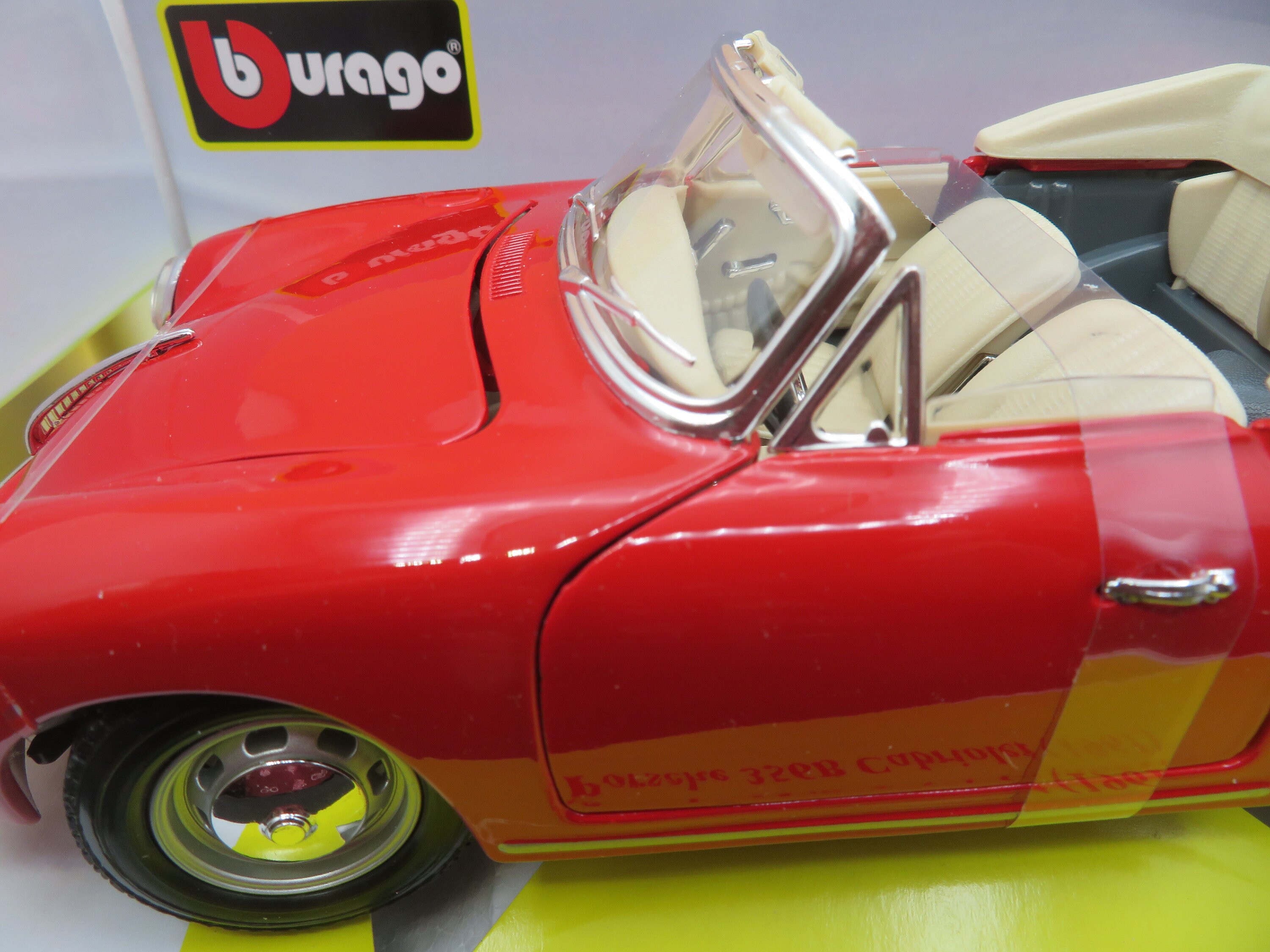 Burago 1:18 Scale 1961 Porsche Cabriolet 356 B Die Cast Model Car ...