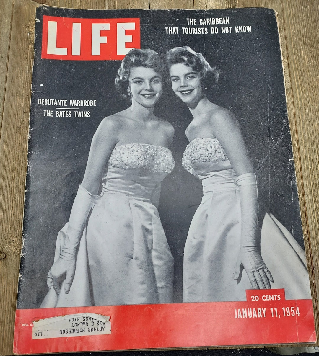 Jan 11, 1954, Life Magazine Debutante Wardrobe the Bates Twins on the ...