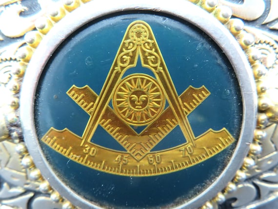 Freemason Masonic Sun Symbol Belt Buckle Made In USA - Gem