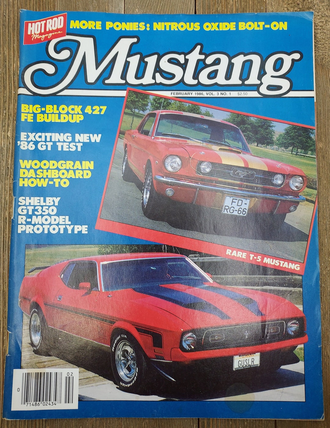 MUSTANG Hot Rod Magazine February 1986 More Ponies Nitrous Oxide Bolt ...