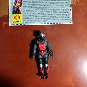 1986 GI Joe Strato-viper Cobra Night Raven Pilot Hasbro - Etsy