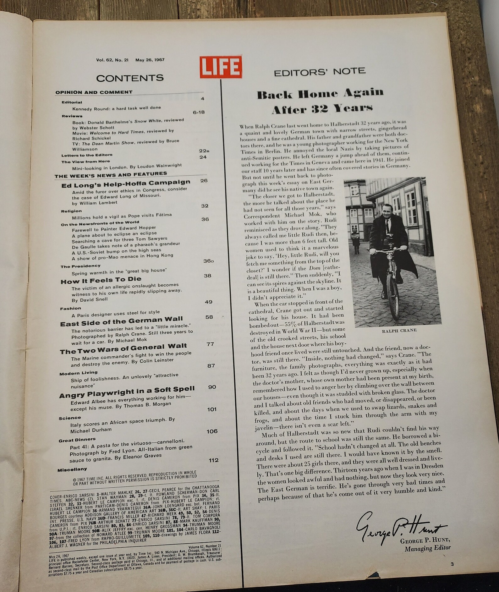 LIFE Magazine May 26, 1967, Big Lew Walt the Marine's Marine – on ...