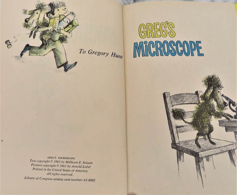 Greg's Microscope C1963 by Millicent & Selsam Harper and Row Publishers ...