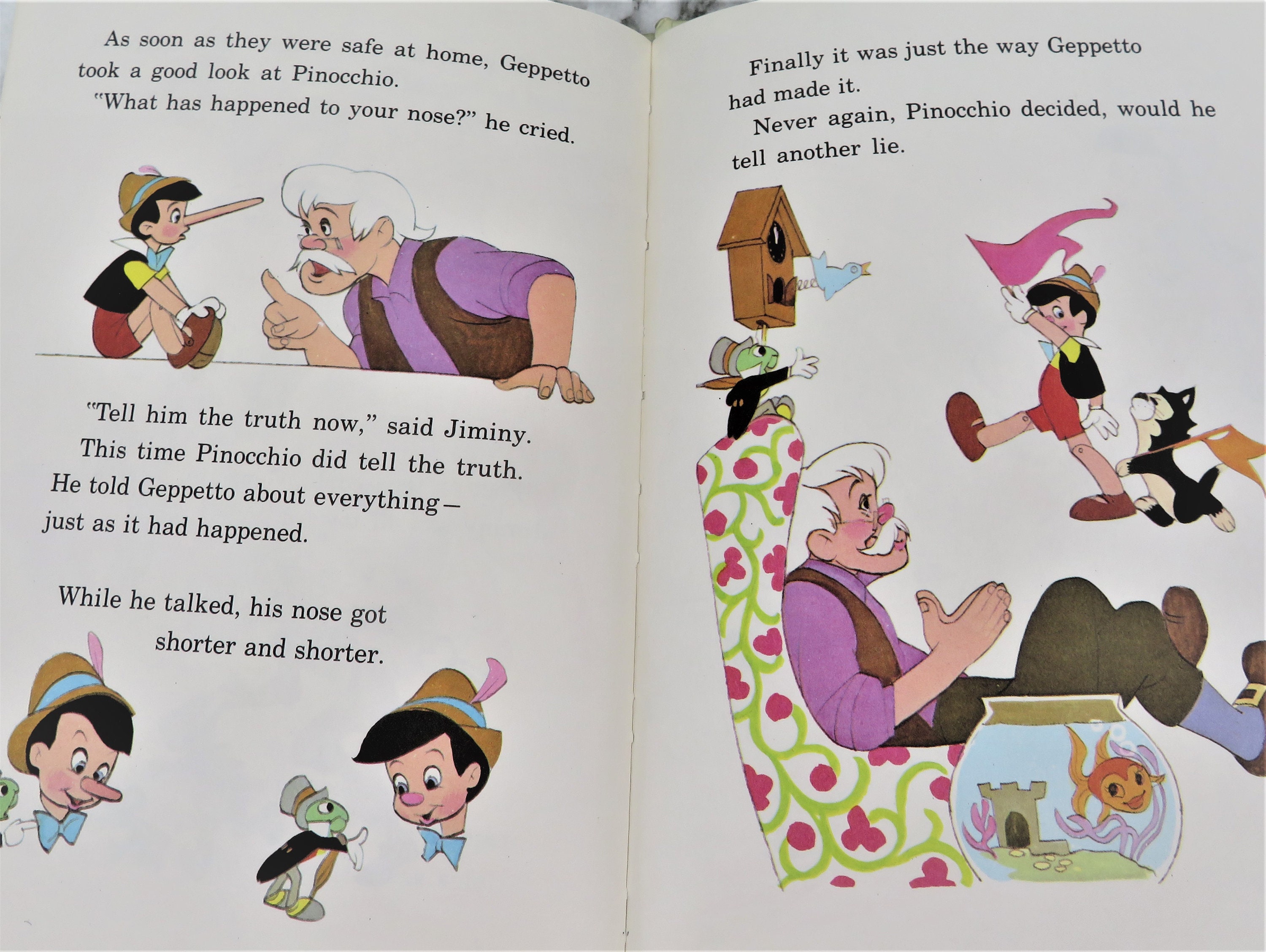 PINOCCIO and His Puppet Show Adventure C1973 Hardcover Children Book by ...