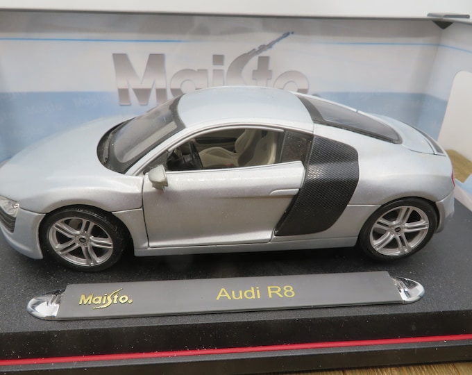 Audi R8 Diecast Model Car 1:18 Scale Die Cast by Maisto - Light Gray - Etsy