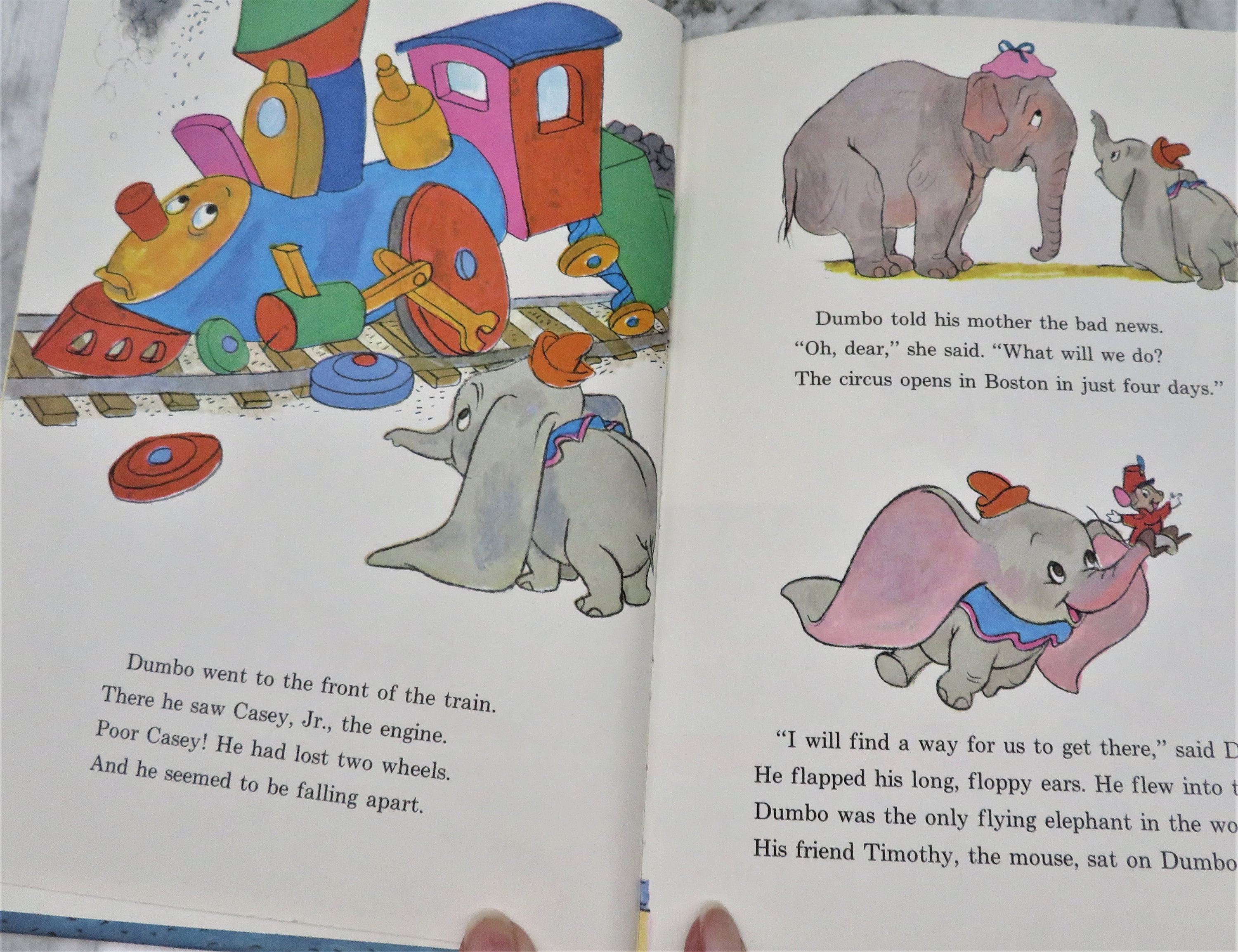 Dumbo on Land, on Sea, in the Air C1972 Wald Disney Book - Etsy