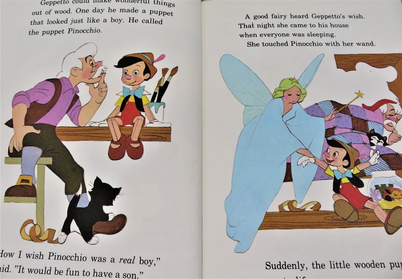PINOCCIO and His Puppet Show Adventure C1973 Hardcover Children Book by ...