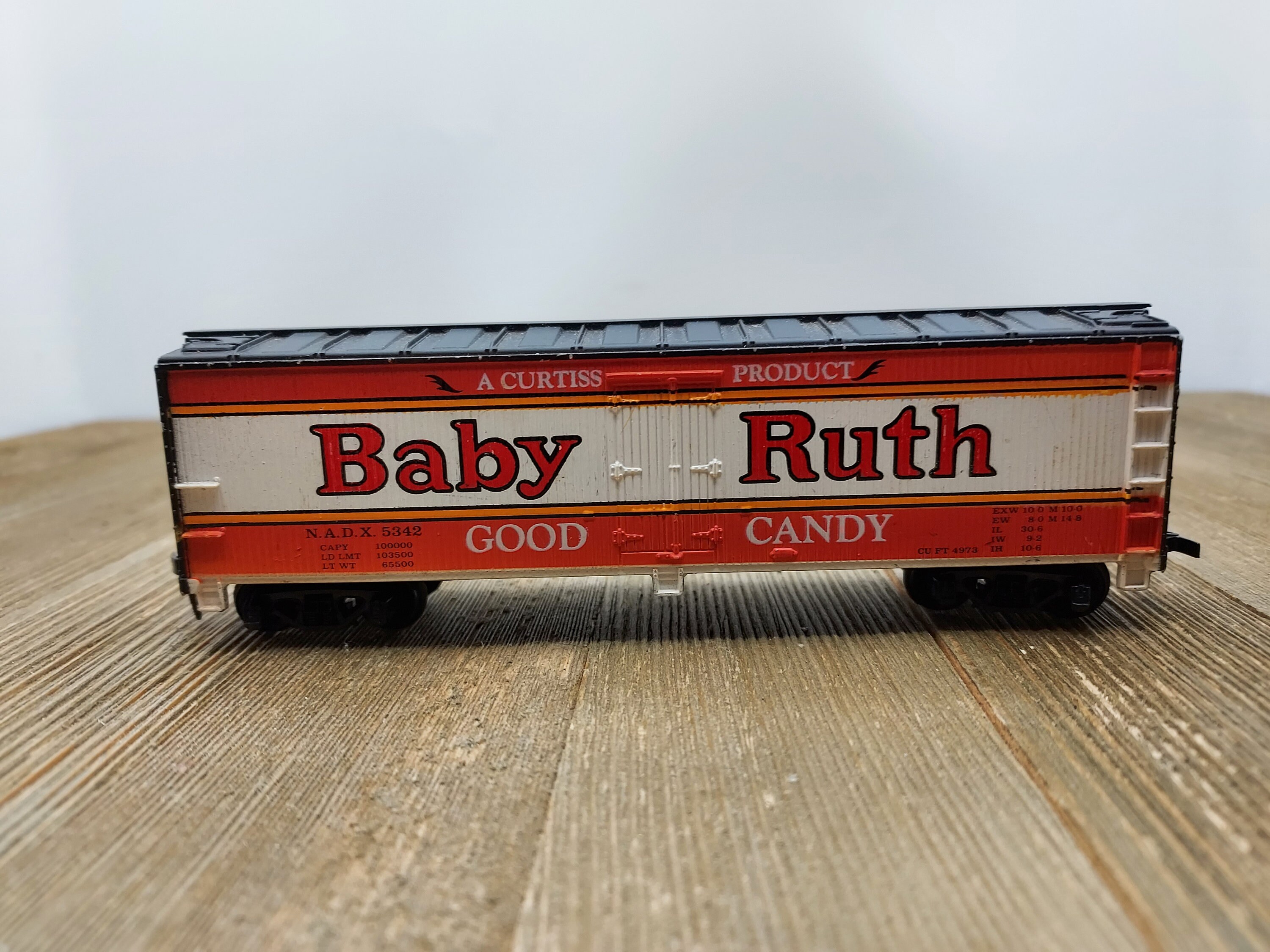 1990s HO Scale Baby Ruth Freight Box Car Tyco Hong Kong Car N.A.D.X ...