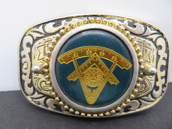 Freemason Masonic Sun Symbol Belt Buckle Made In USA - Gem