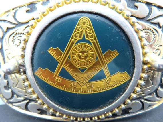 Freemason Masonic Sun Symbol Belt Buckle Made In USA - Gem