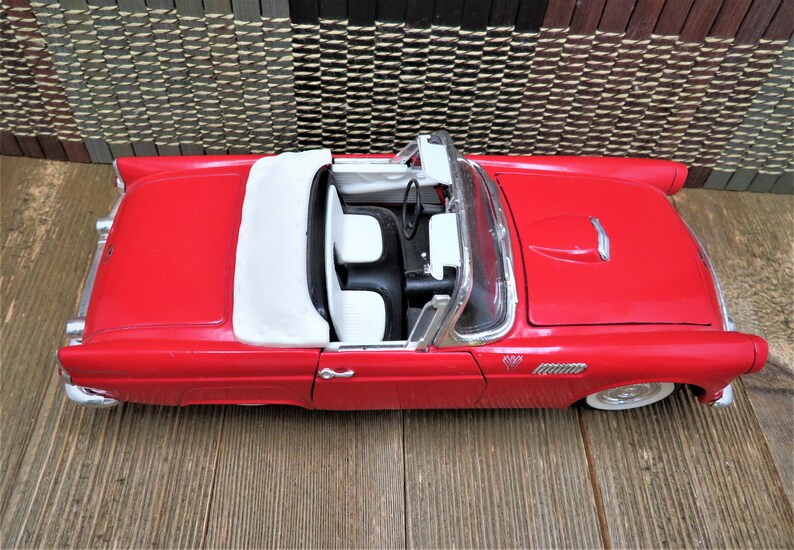 1/24 Die-cast 1955 Ford Thunderbird Convertible Car SS7714 Collectible ...