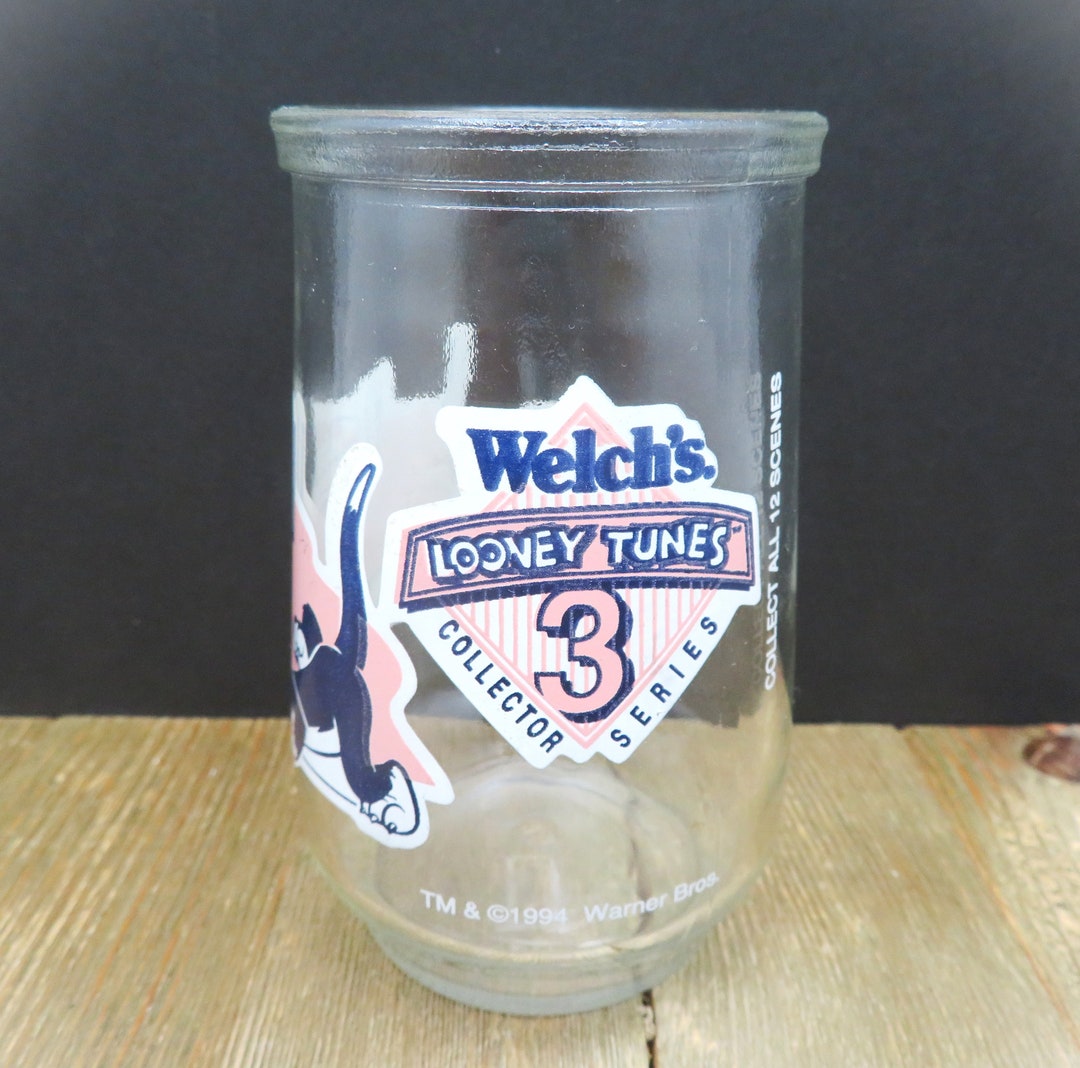 Welch's Jelly Glass Jar Looney Tunes Sylvester, Tweedy and Butch #3 ...