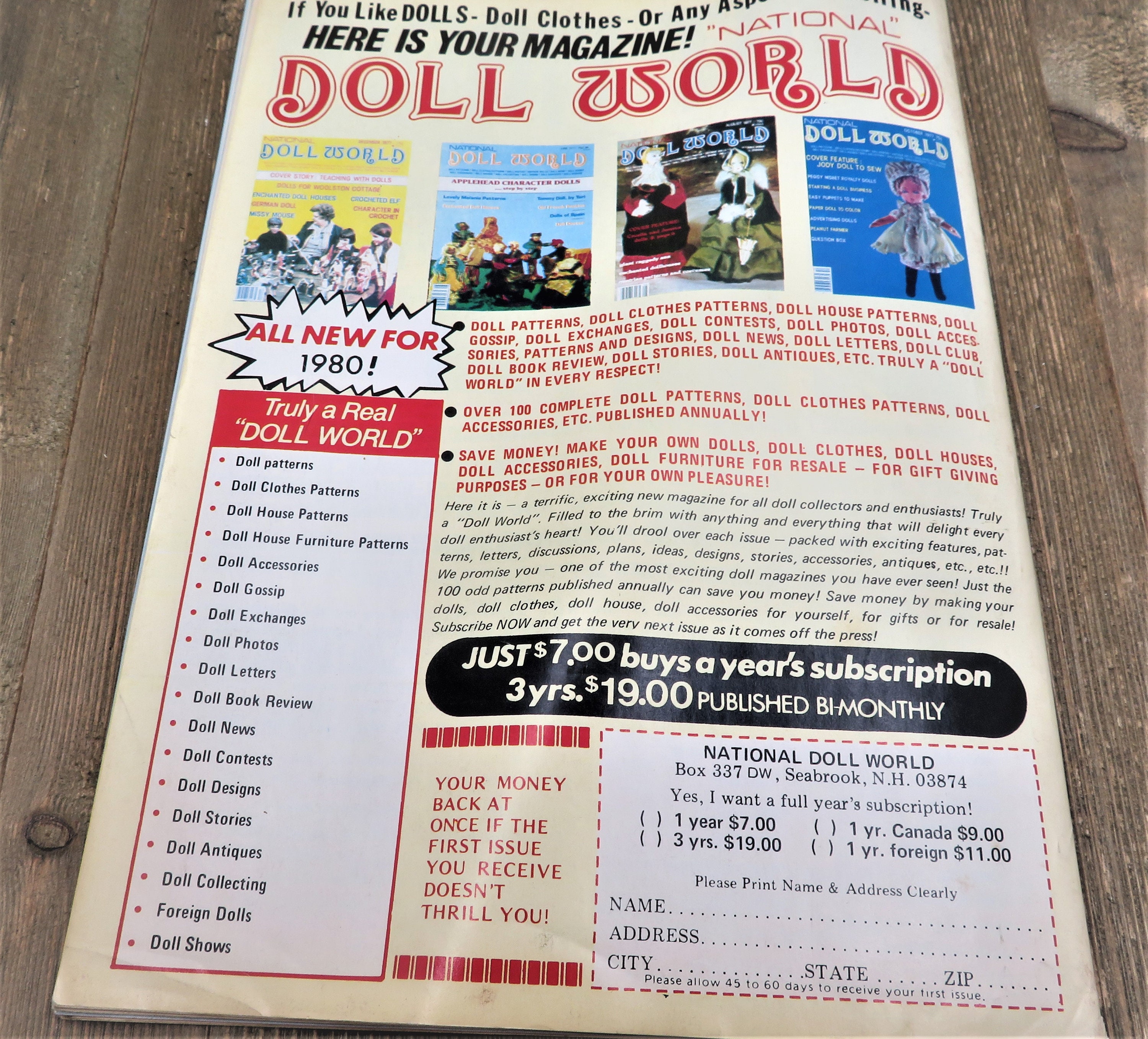 National Doll World Magazine August 1981 for Doll Lovers - Etsy