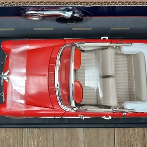 Red 1955 Chevrolet Bel Air Convertible Red Route 66 Die Cast 1/18 Scale ...