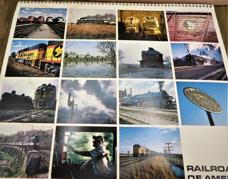 1977 Railroads of America Calendar Don Ball Jr. Stein and Day ...