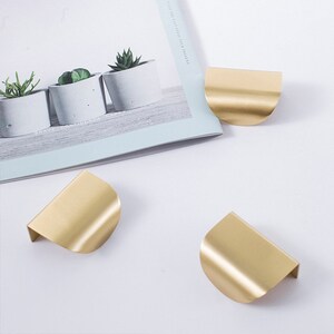 Finger Pulls Brass Dresser Knob Brass Cabinet Knobs Finger - Etsy