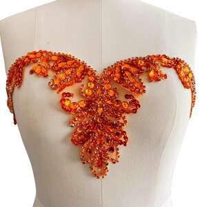16 Color Shining V-neck Rhinestone Patch Beaded Neckline Trims Sequined ...