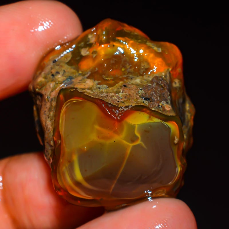 Raw Fire Opal - Etsy