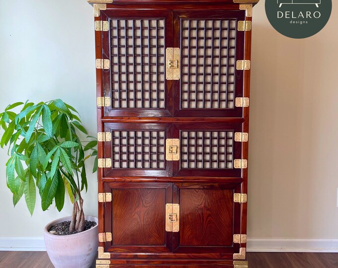 Chinese Triple Stack Elmwood Cabinet - Etsy
