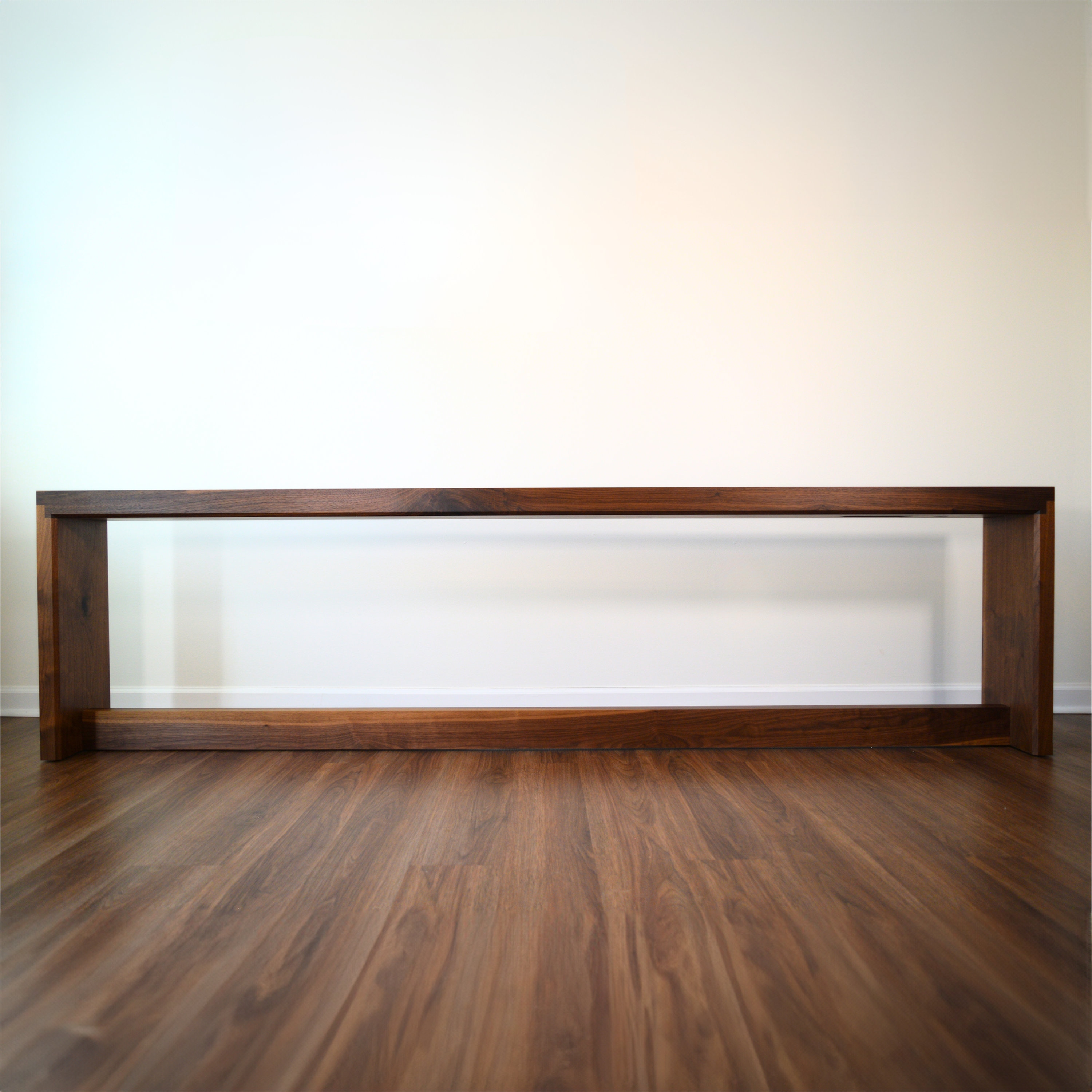 Modern Walnut Console Table With Recessed Power Outlet - Etsy