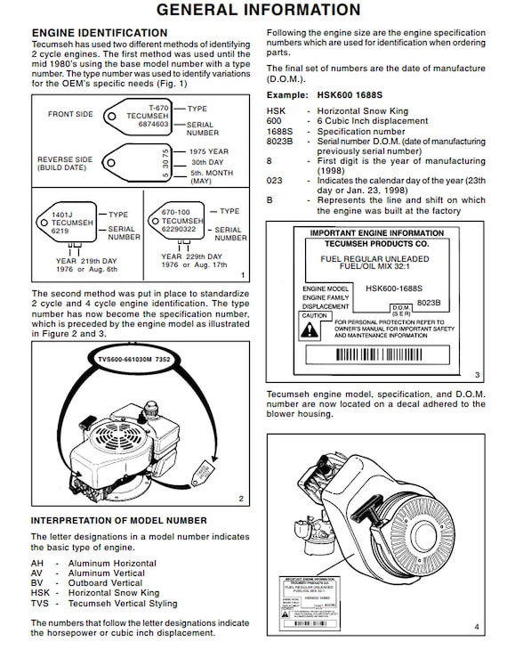 Tecumseh Engine Manual