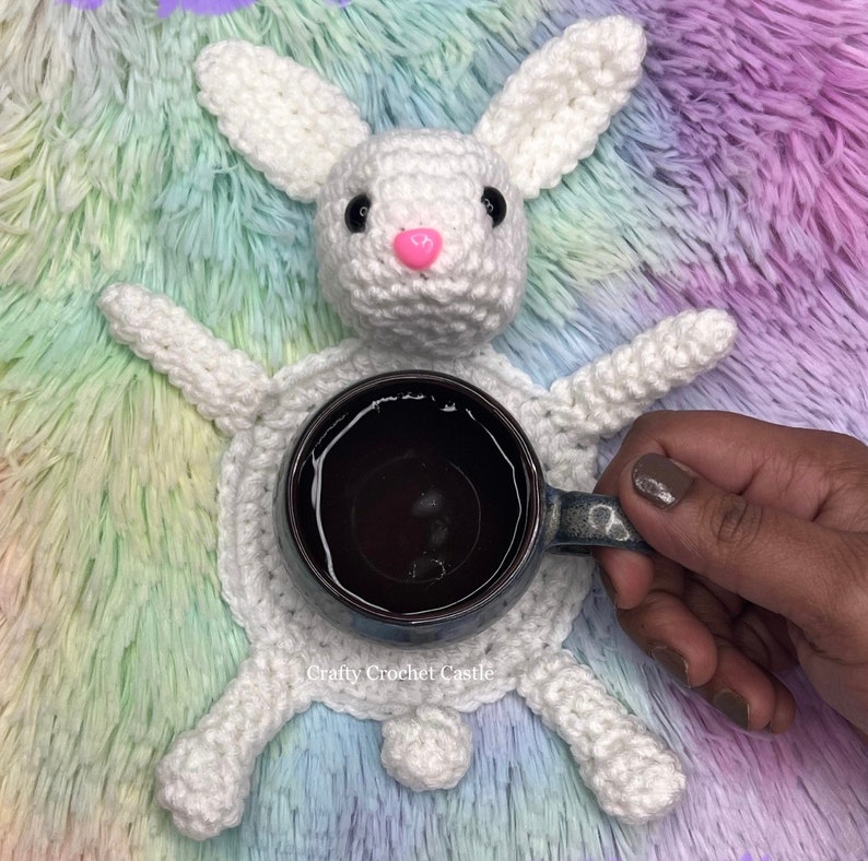 Crochet Bunny Coaster PDF PATTERN ONLY English - Etsy
