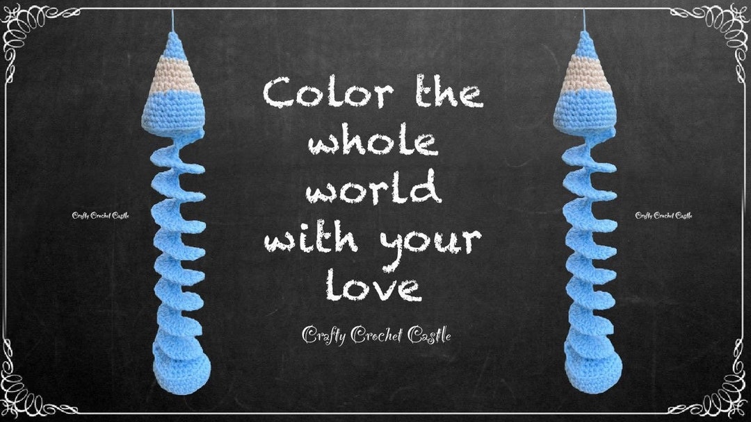 Crochet Color Pencil Wind Spinner, PDF PATTERN ONLY, English - Etsy