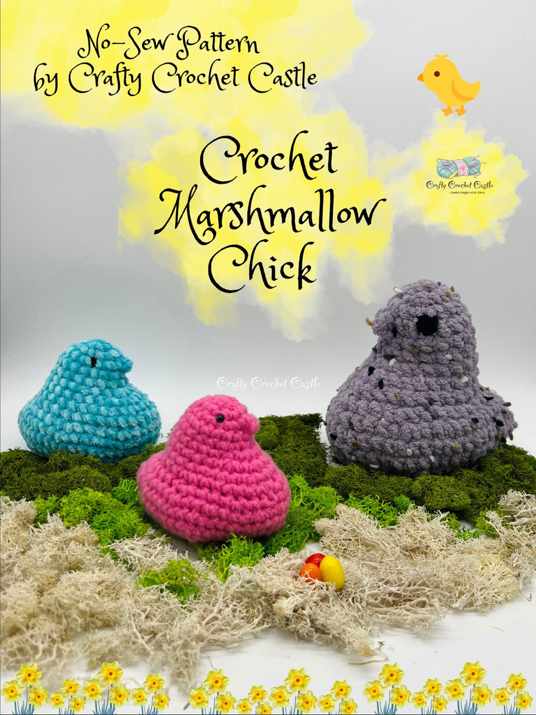 Crochet Marshmallow Chick, PDF PATTERN ONLY, No-sew Pattern, English - Etsy