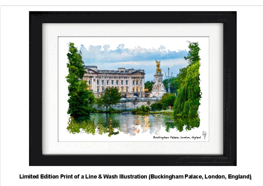 BUCKINGHAM PALACE, Framed Limited Edition Fine Art Giclée Print, From ...