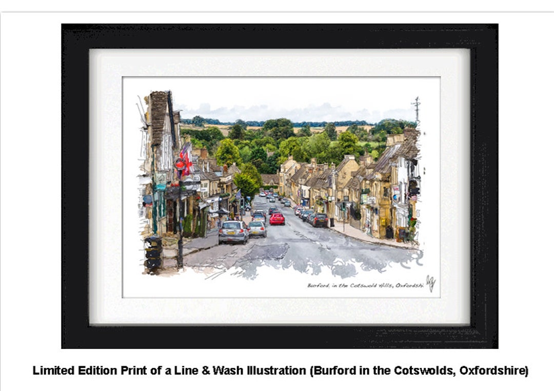 BURFORD in the Cotswolds, Framed Limited Edition Fine Art Giclée Print ...