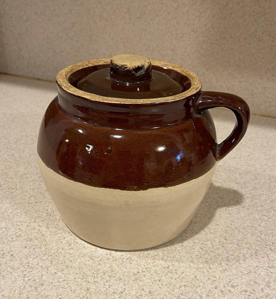 Brown and Tan Robinson Ransbottom Crock Jug With Lid - Etsy