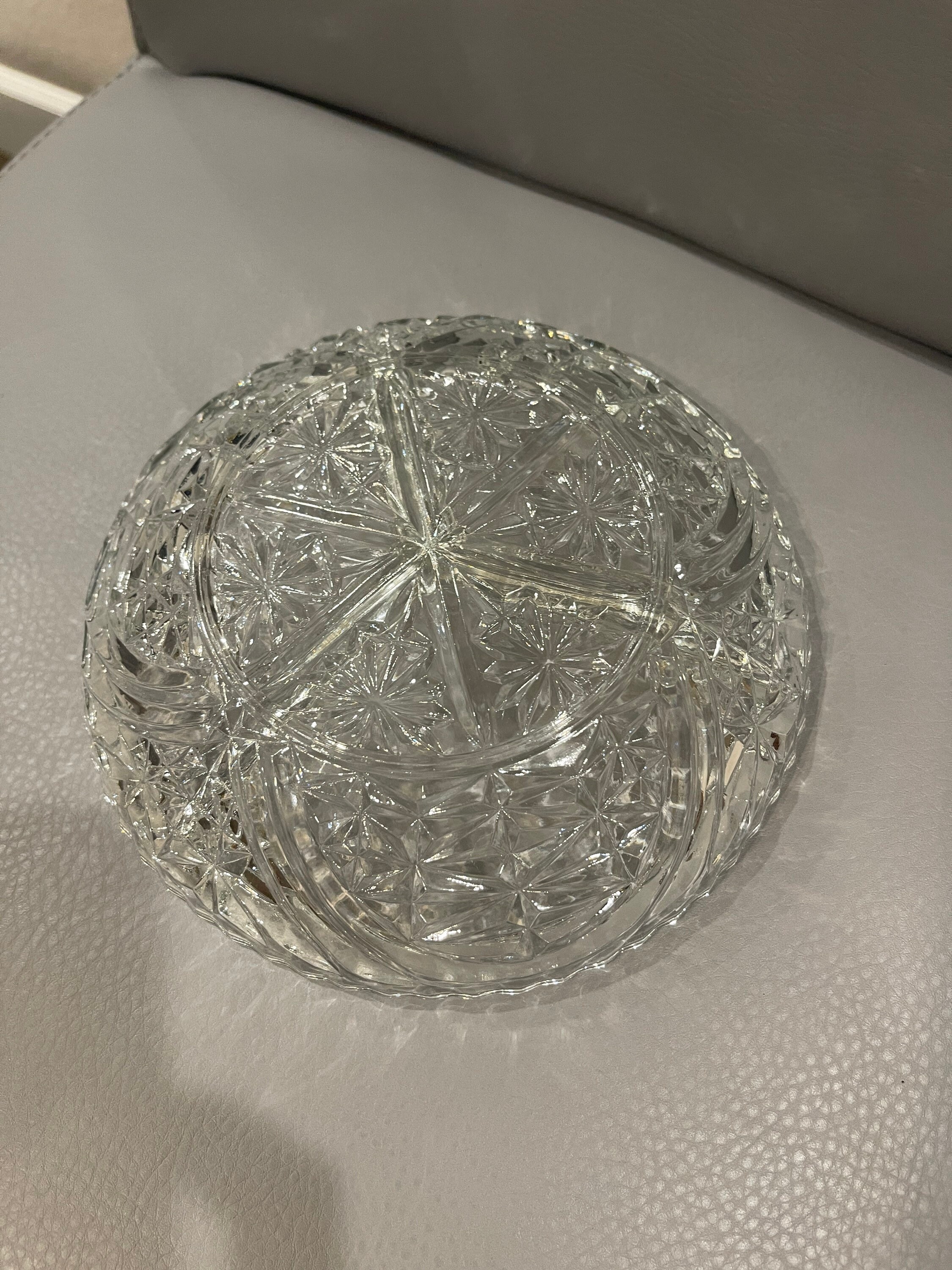 Cut Crystal Divided Bowl - Etsy