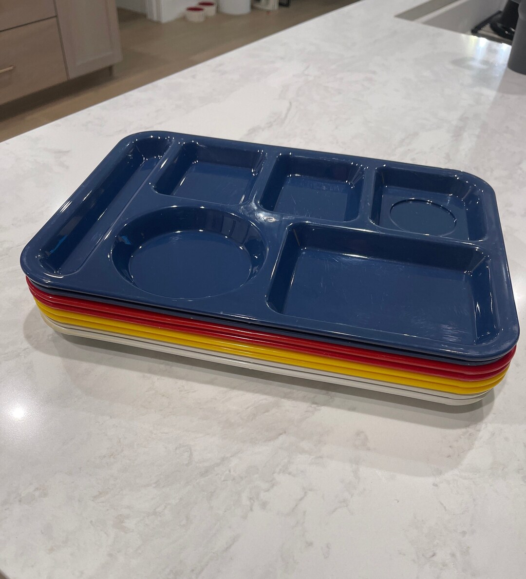 Set of 8 Vintage Silite Plastic Food Trays With Sections - Etsy