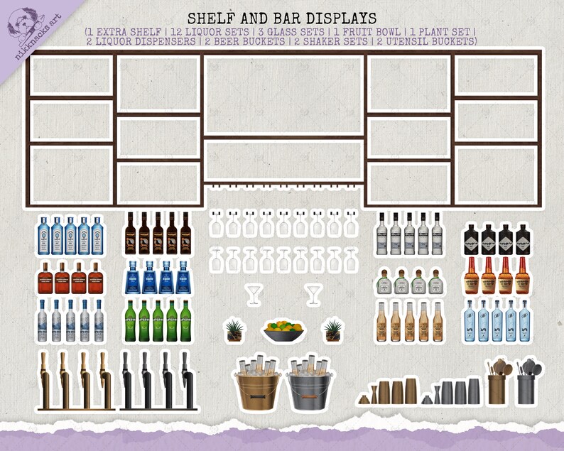Bar Scene, Bar Illustration, Bar Clipart, Bar Background, Cocktail Bar ...