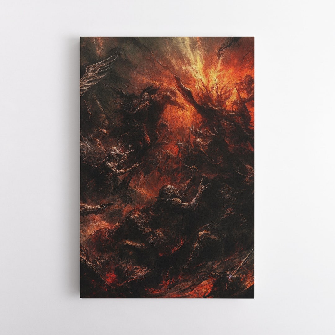 Dark Art Painting "traitors" / Canvas Print / Dark Academia Decor ...