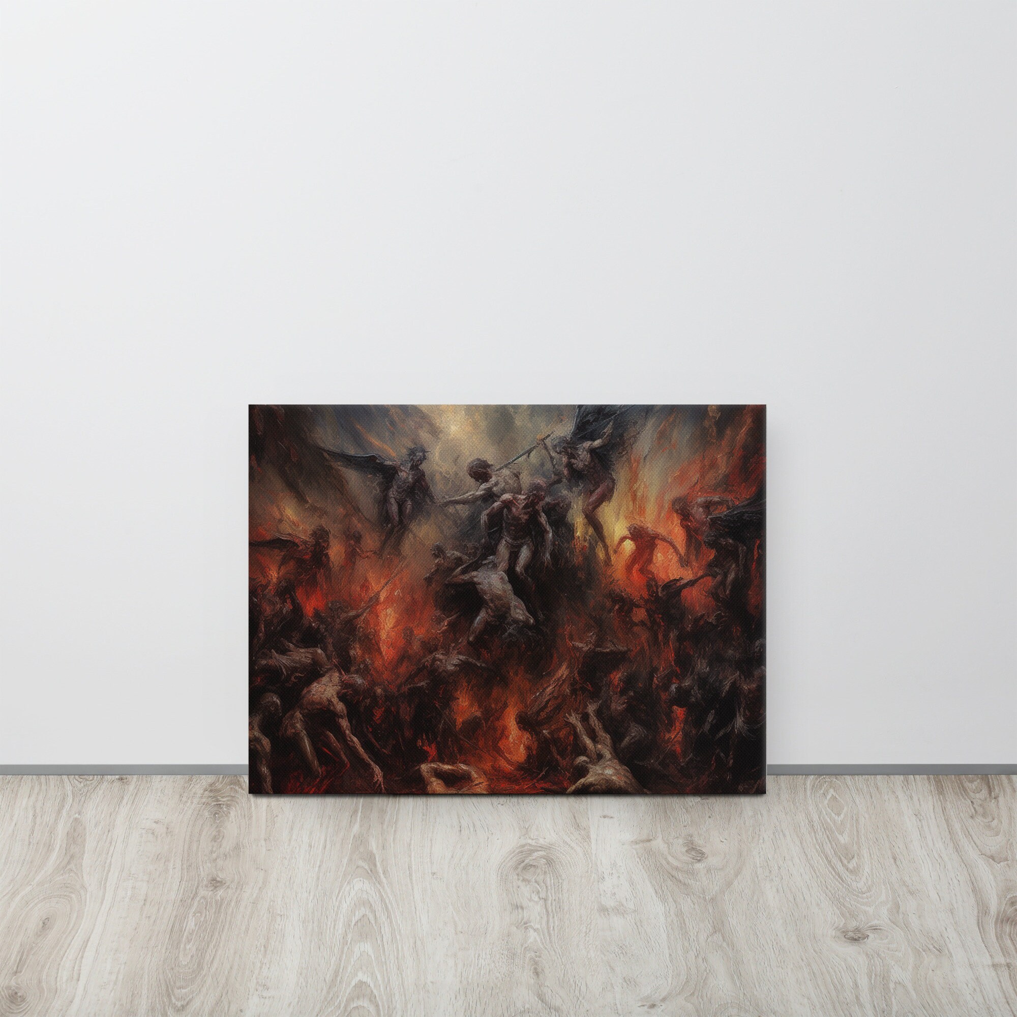 Dark Art Painting the Torment / Canvas Print / Dark Academia Decor ...
