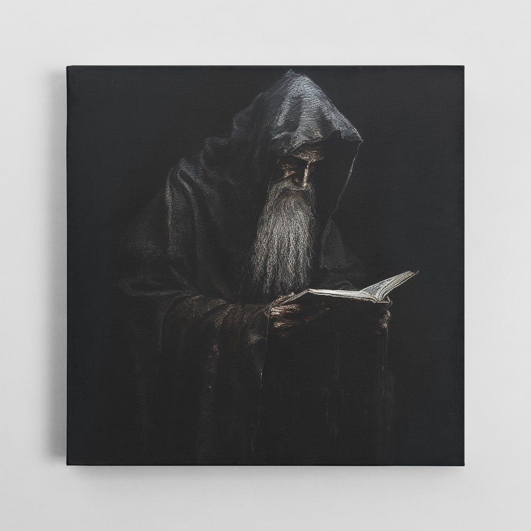 Dark Art Painting "damned Devotion" / Canvas Print / Dark Academia ...