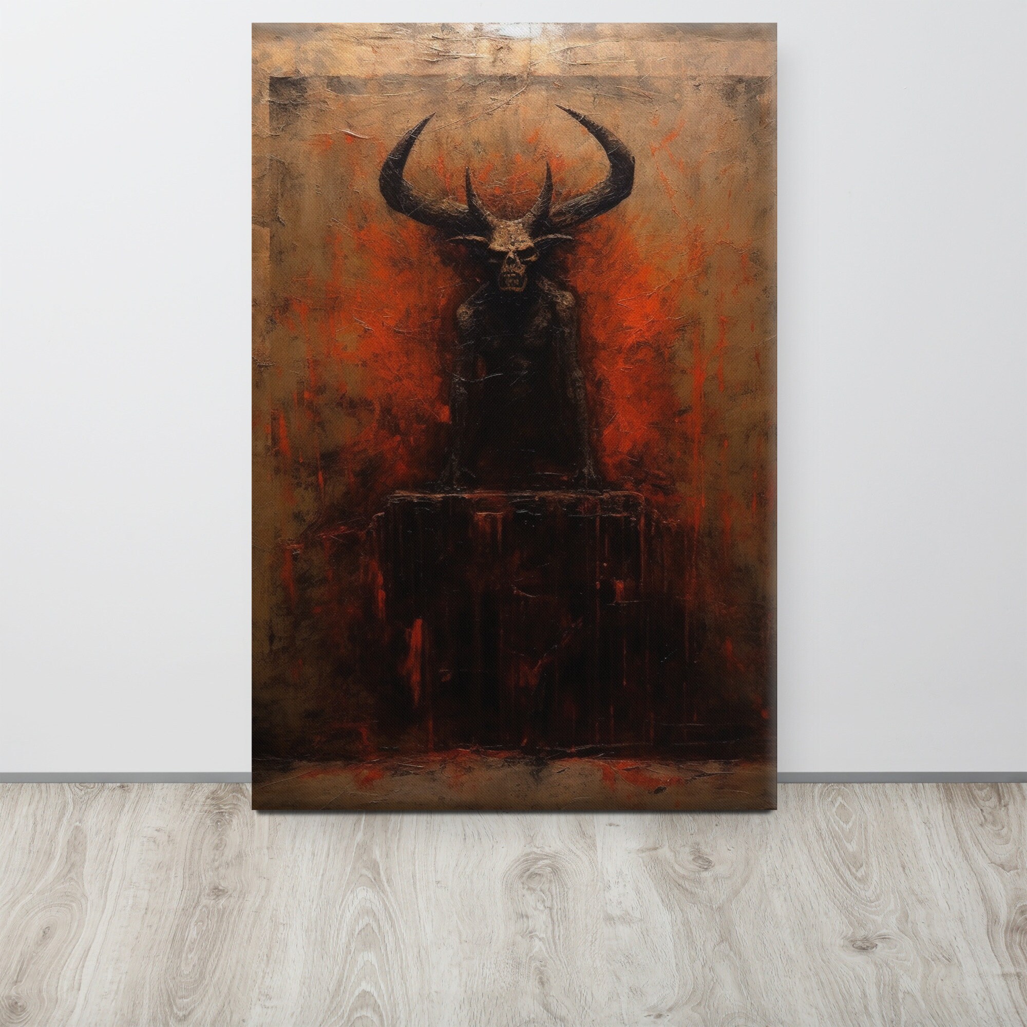 Satanic Art "suffering Sanctuary" / Canvas Print / Dark Academia Decor ...