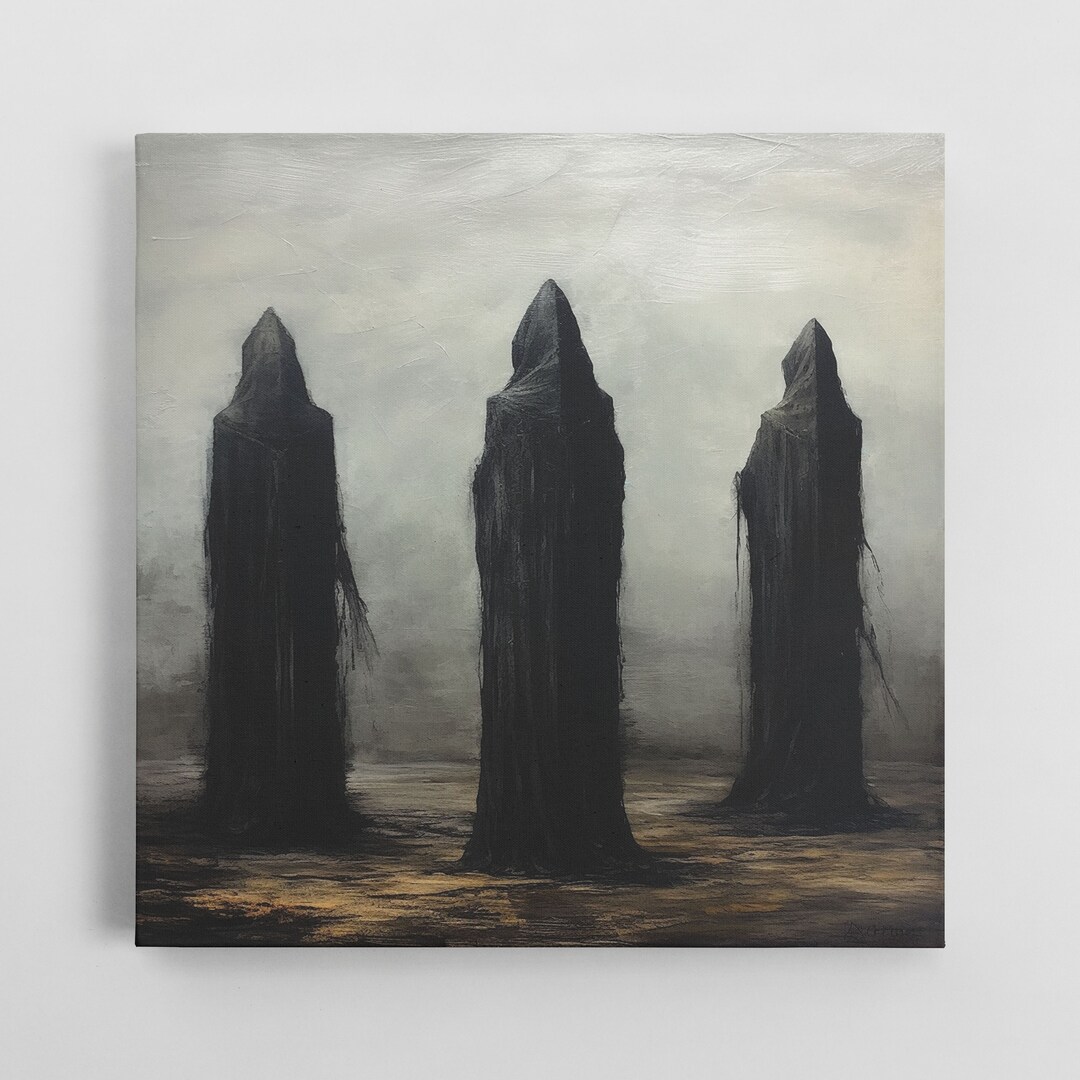 Dark Academia Decor "forlorn Phantasmata" / Dark Painting/ Canvas Print ...