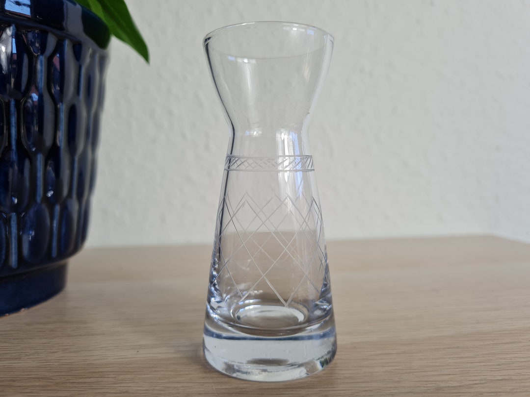 Mini Hyacinth Vase - Edged Mini Glass Vases - Mini Clear Glass Vases ...