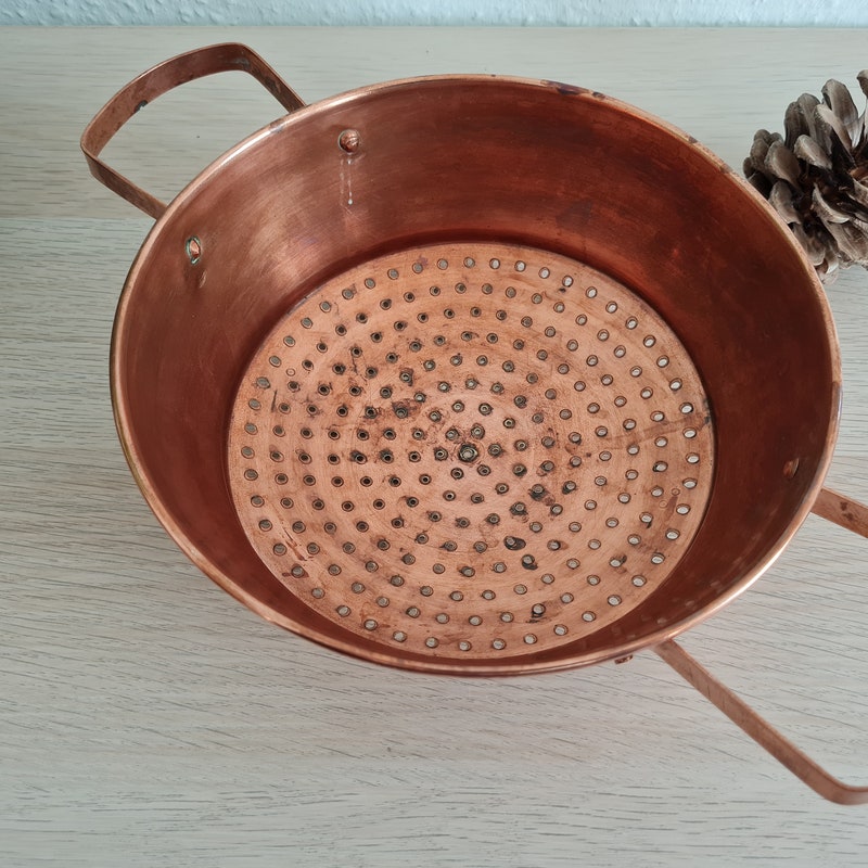 Copper Colander - Etsy